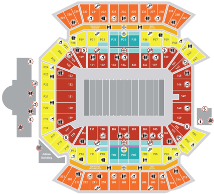Baylor Football Stadium Map
